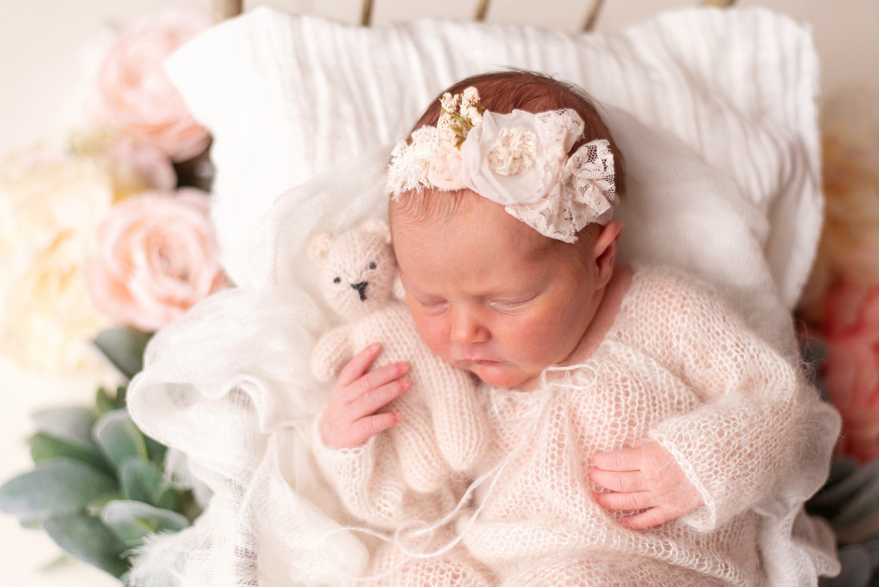 Studio Posed Newborn Session - Roxana Snedeker
